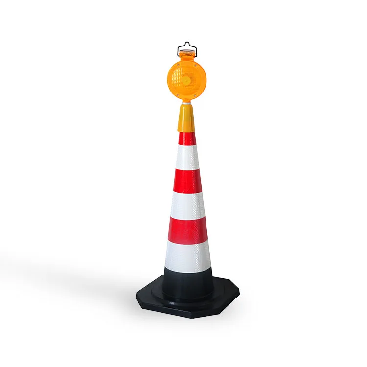 Road Safety Solar Traffic Cone Led Flashing Warming Light - Buy Traffic ...