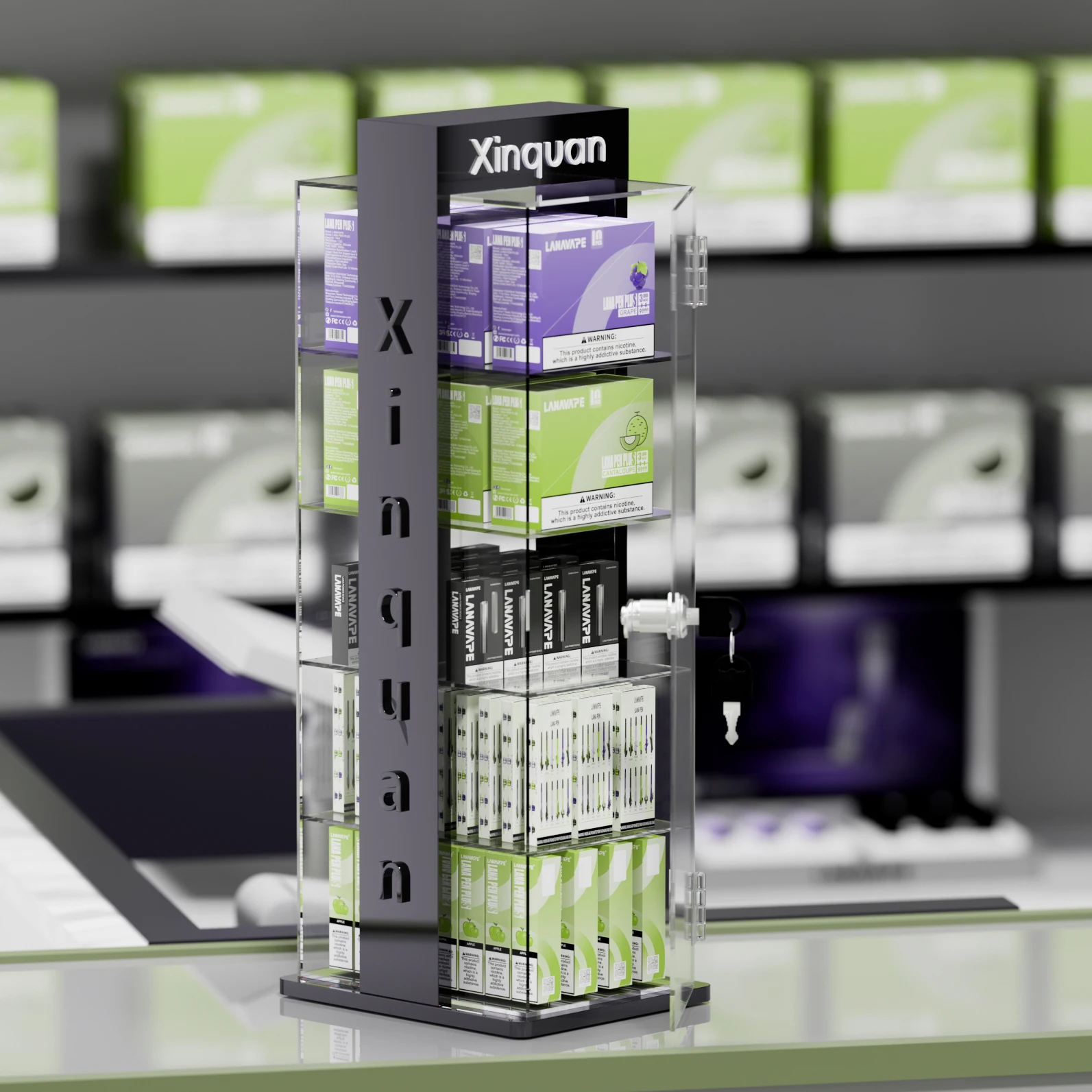 Custom Acrylic Display Case with Lock Key - Perfect for Cigarette Dispenser