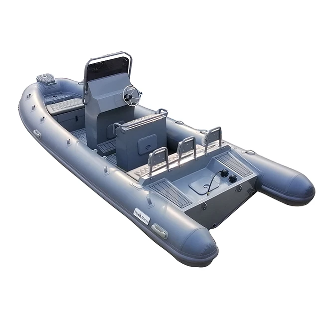 18ft Aluminum RIB 560 V Hull Hypalon Inflatable Rowing Boats with Platform