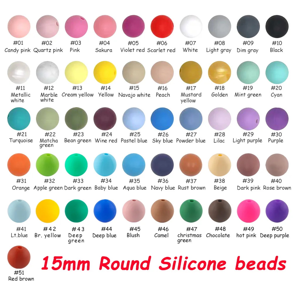 Fast Shipping Eco-friendly Safety Chewable Silicone Beads Silicone ...