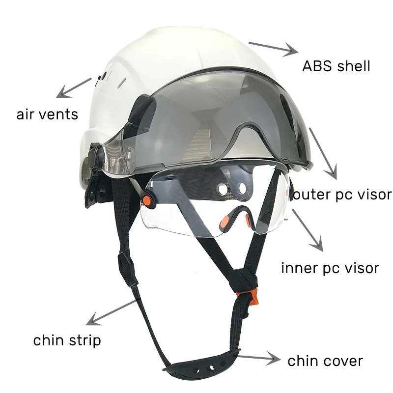 ANT5PPE Safety Helmet ABS Construction Protective Hard Hat Working with ...