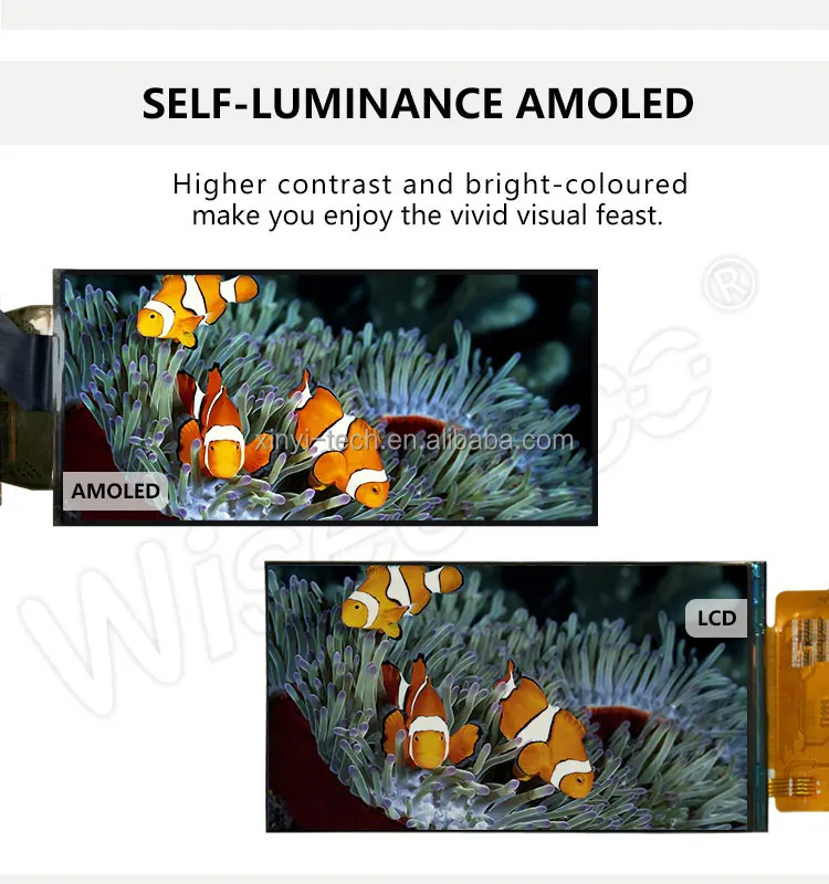 Wisecoco 5.1inch Flexible OLED Display - 720x1520 Resolution