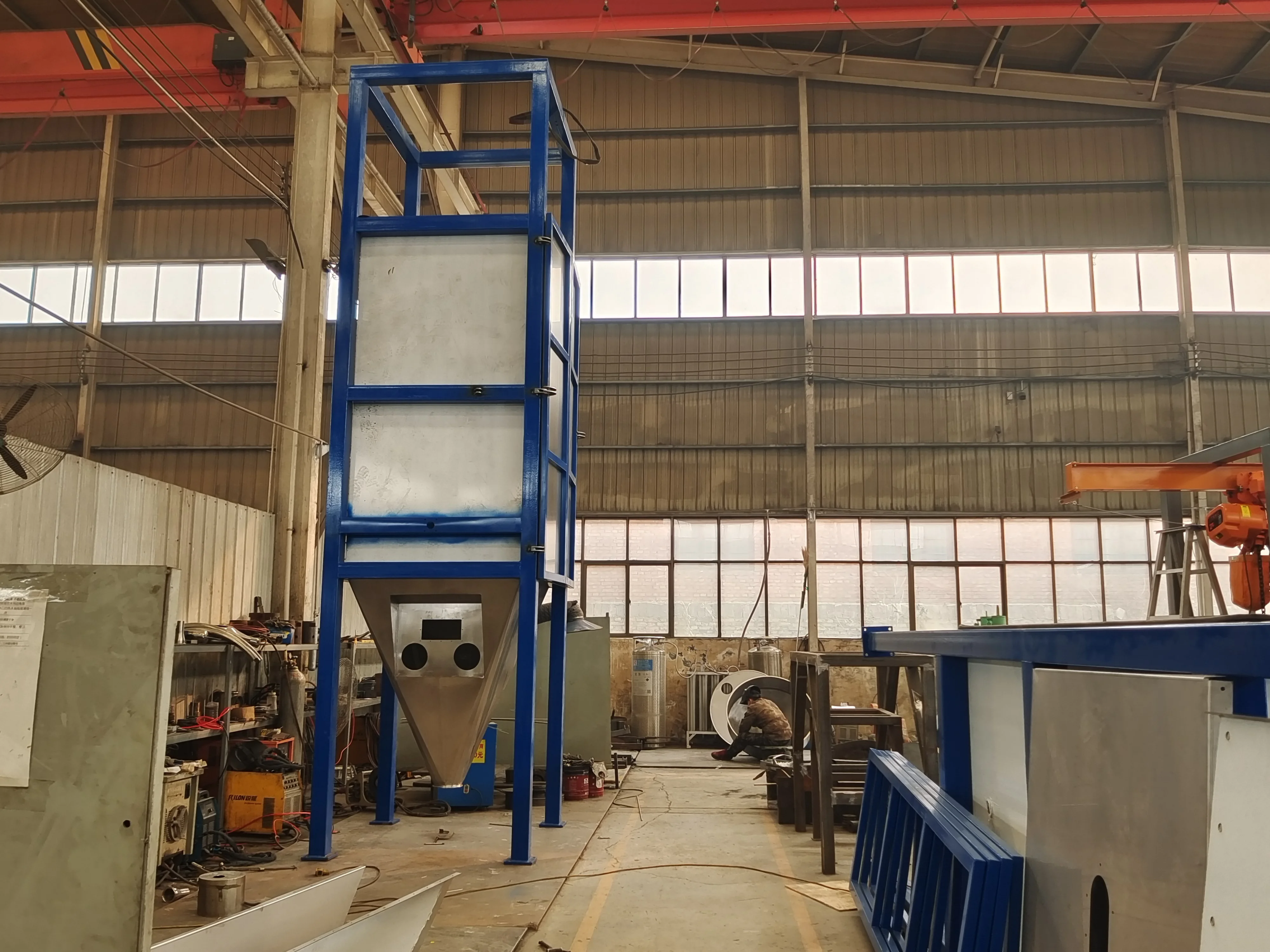 China Machincal Bulk Bag Filler Hopper Bulk Bag Frame Unloader