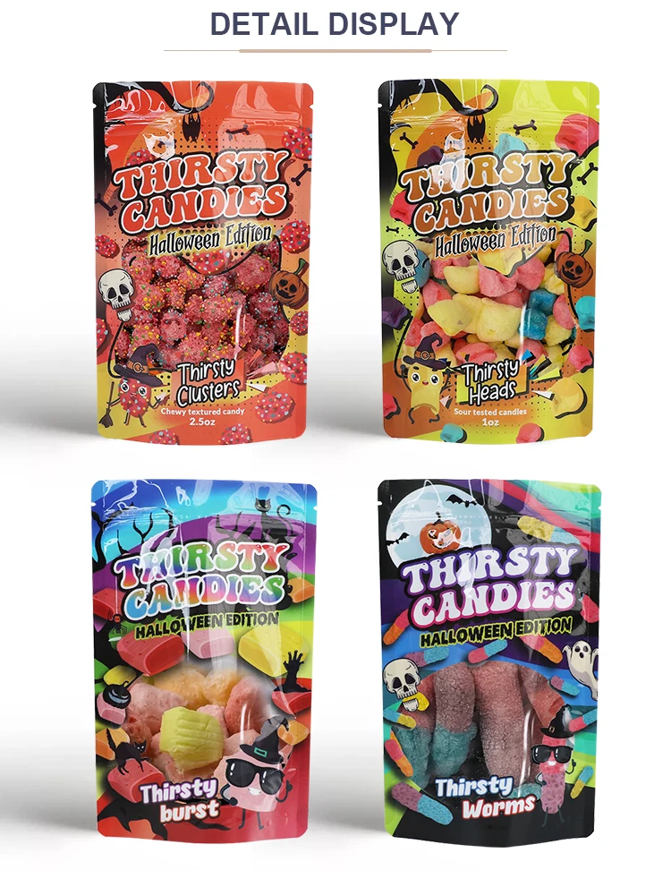 Custom Design Resealable Freeze Dried Candy Pouches