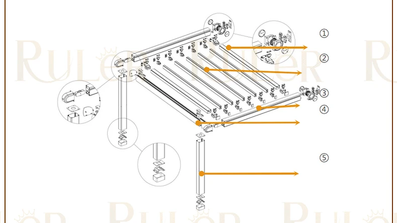 Large Outdoor Shade Customization Waterproof Pergola PVC Retractable ...