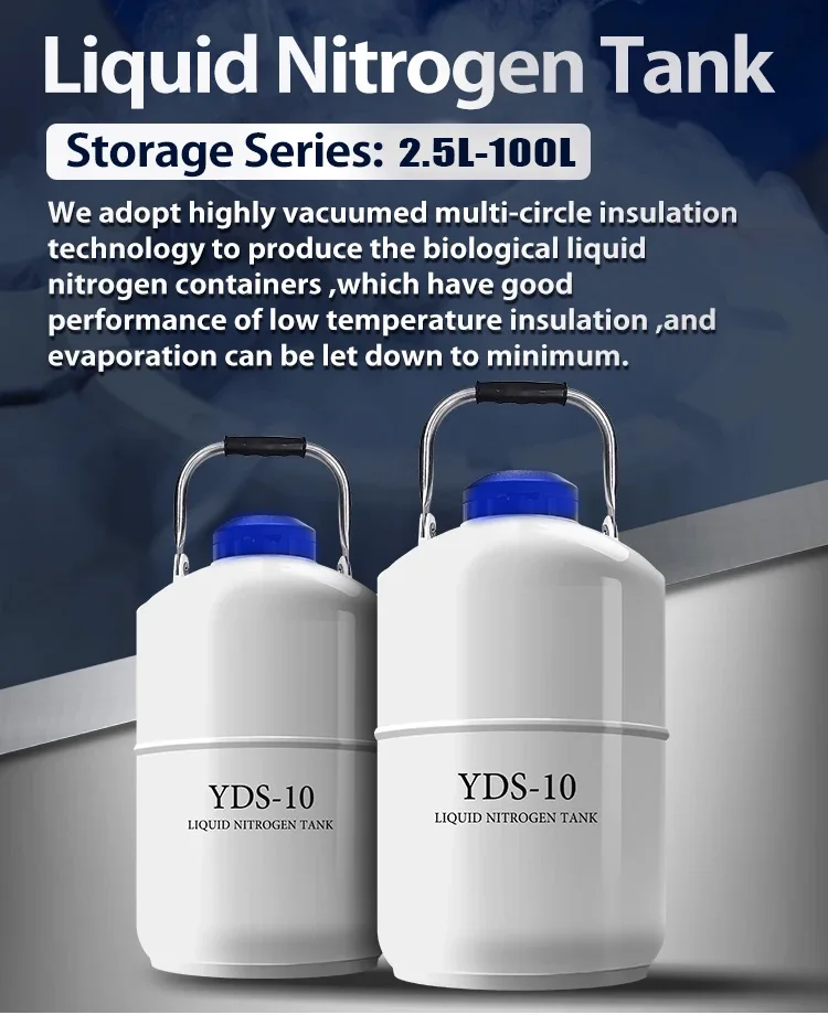 Ultra-Low Evaporation 50-Liter Cryotherapy Container Stainless Steel ...