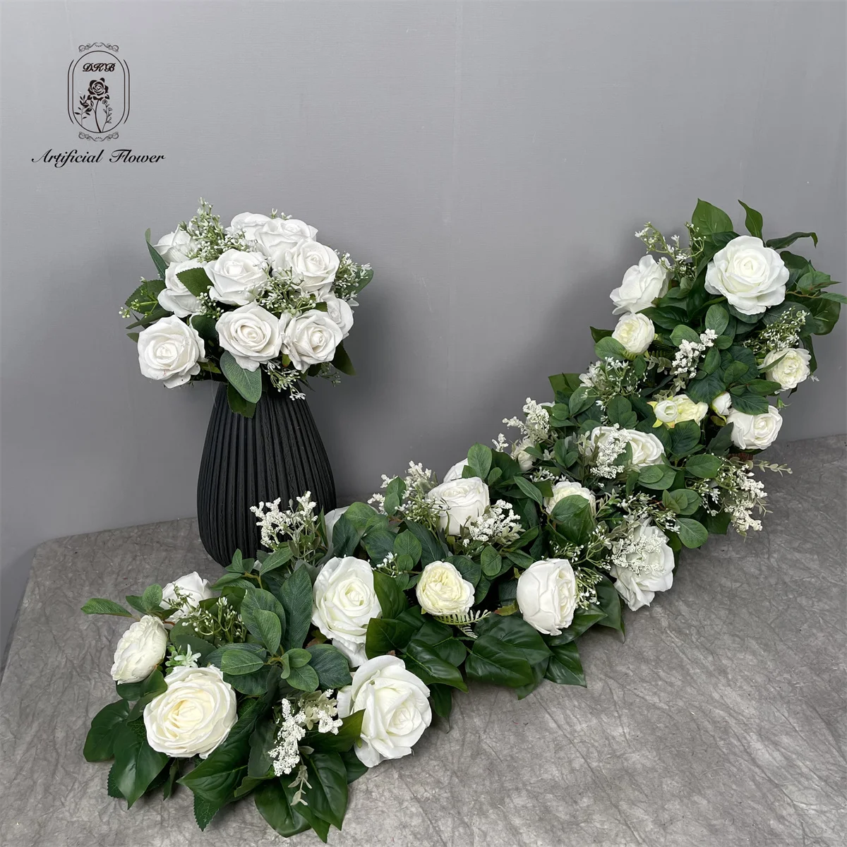 Customized Artificial Runner Flowers Butterfly Orchid Wedding Table ...