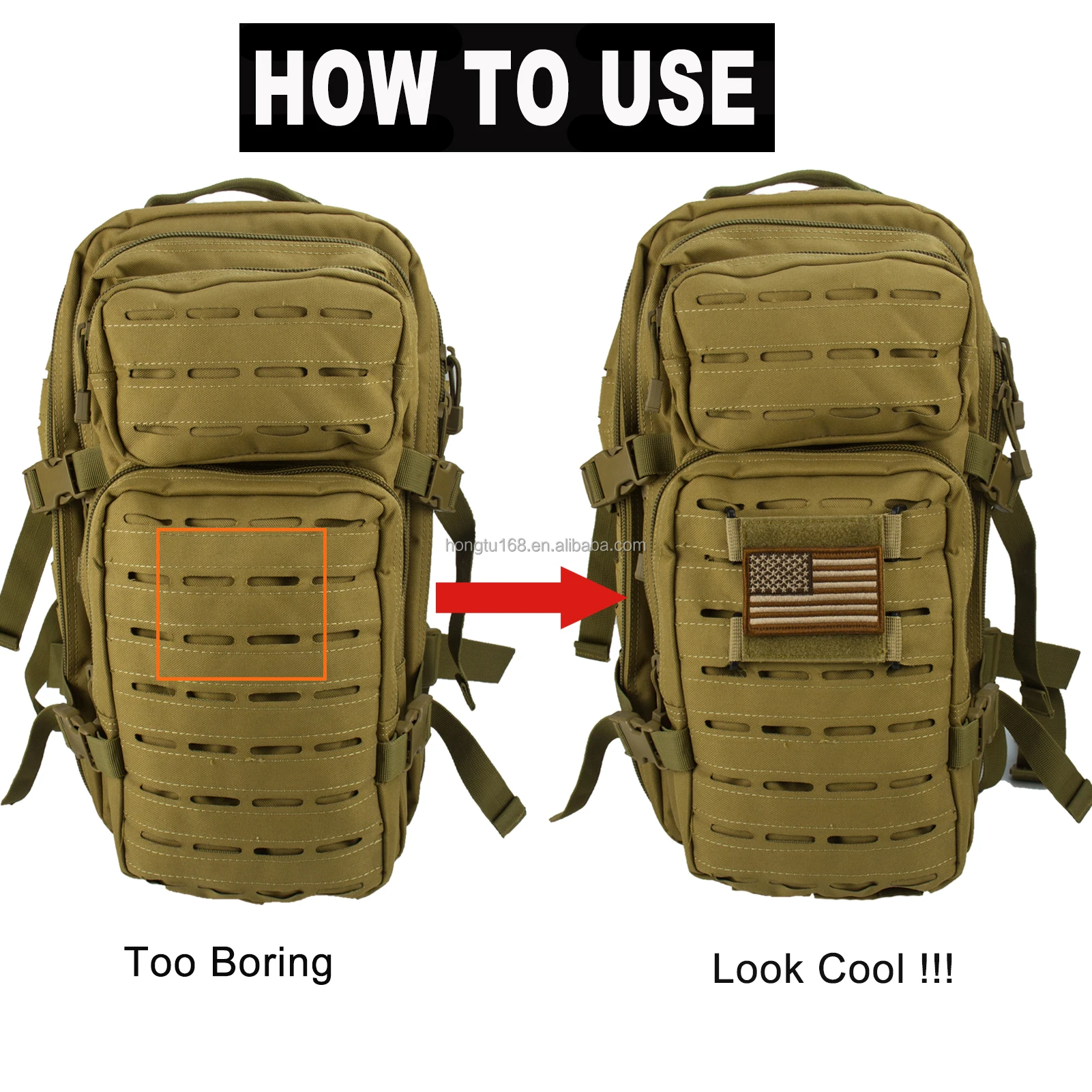 Backpack Strap Connectors - Molle Connector Function Patch