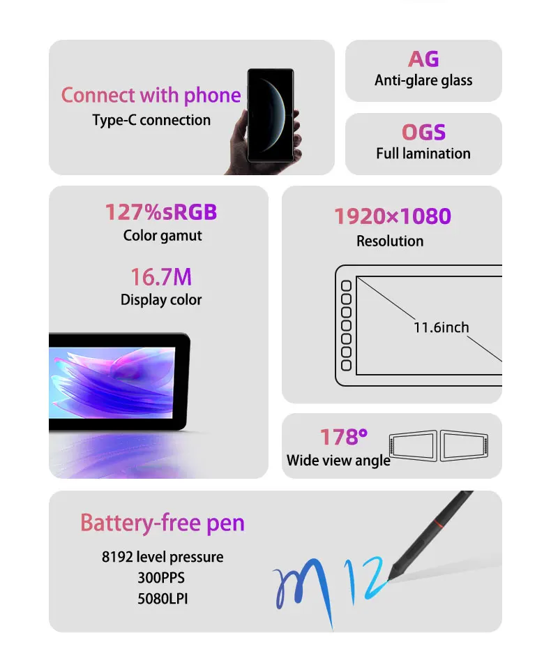 Cheap Digital Tablet - Acepen Pen Display for Drawing