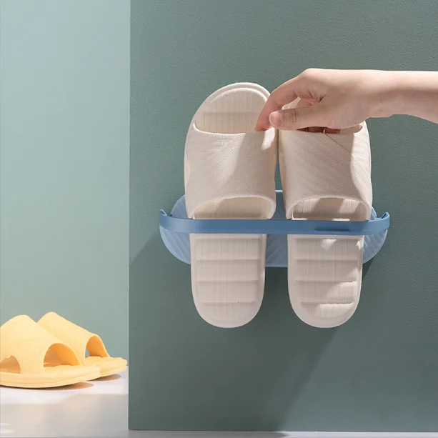 Bathroom Slipper Shoe Rack Waterproof Hanging Plastic Foldable Self ...