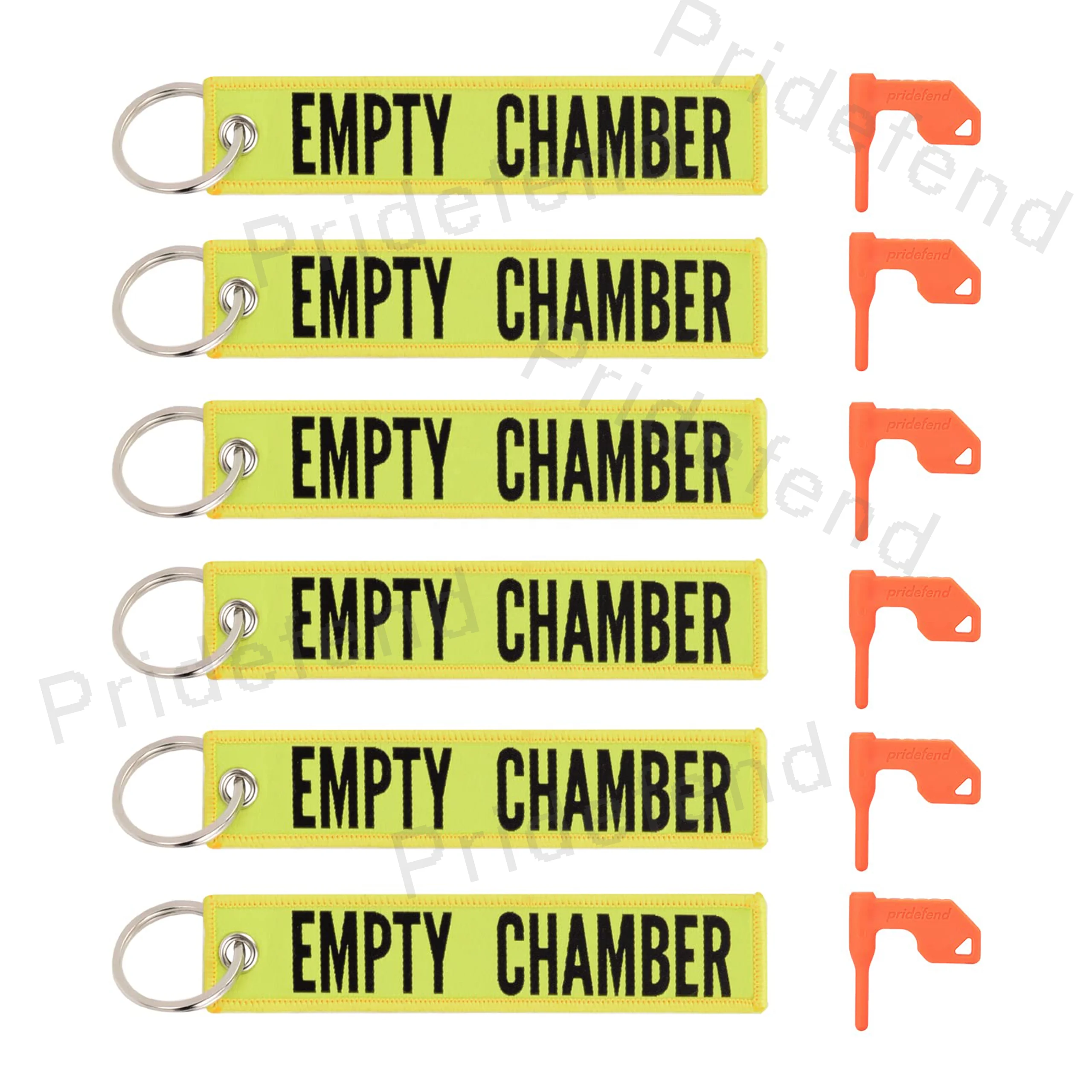 Durable 6 Pack Safety Flags with Bright Yellow Key Chains - OEM