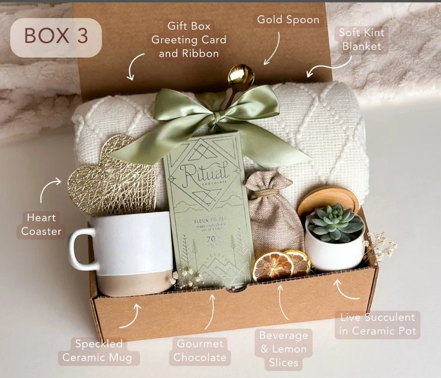 Classy Gift Basket Thanksgiving Self Care Cozy Blanket Promotional ...