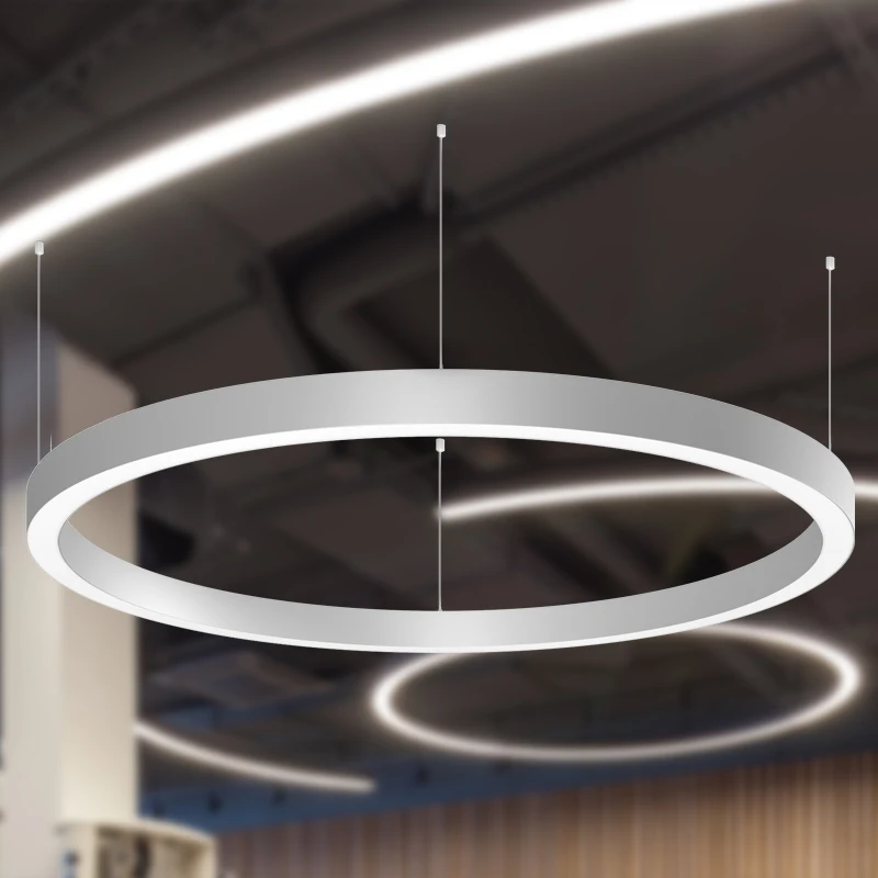 Modern High Quality Profile Round Circle Led Hanging Linear Light With ...