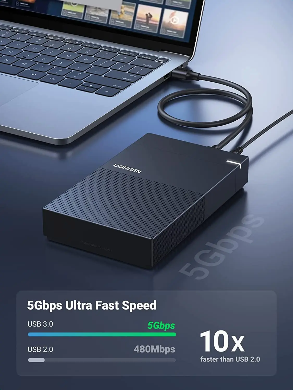 UGREEN External Hard Drive Enclosure - USB 3.0 SATA SSD
