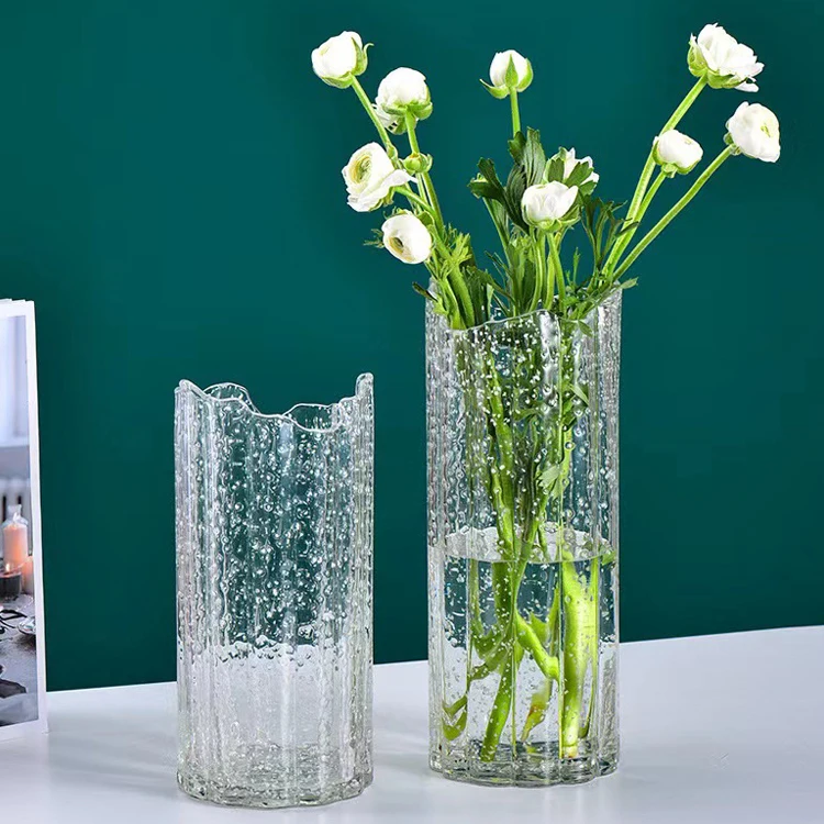 Handmade Transparent Cylinder Vases Living Room New Unique Luminous ...