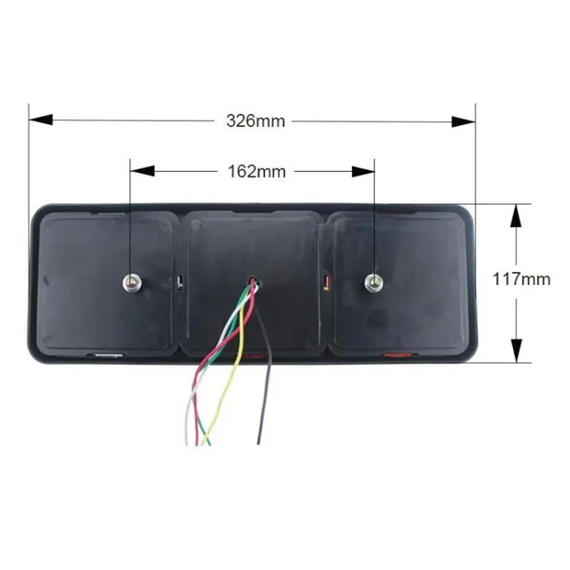 12v 24v Rectangular Tail Light High Brightness 108 Led Truck Trailer ...