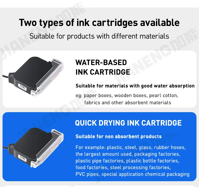 Jianeng Continuous Ink Supply System 300ml Ink Cartridge For Date ...