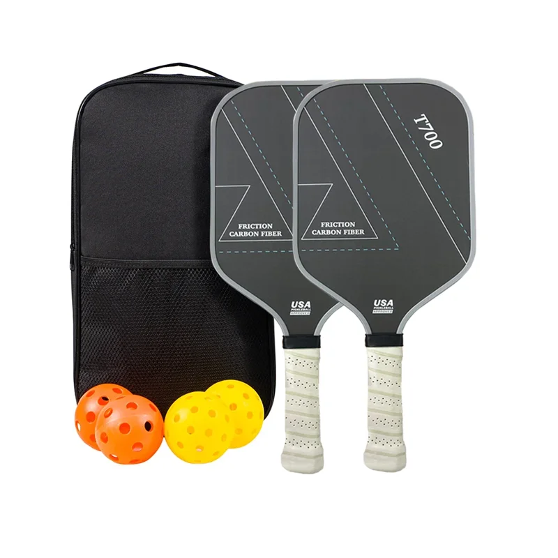 Customized Pickleball Racktes 2024 New Product White Handle T700 Carbon ...