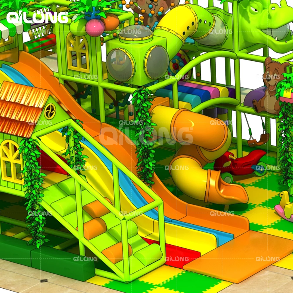Forest Theme Kids Indoor Fiberglass Playground Equipment Playground ...