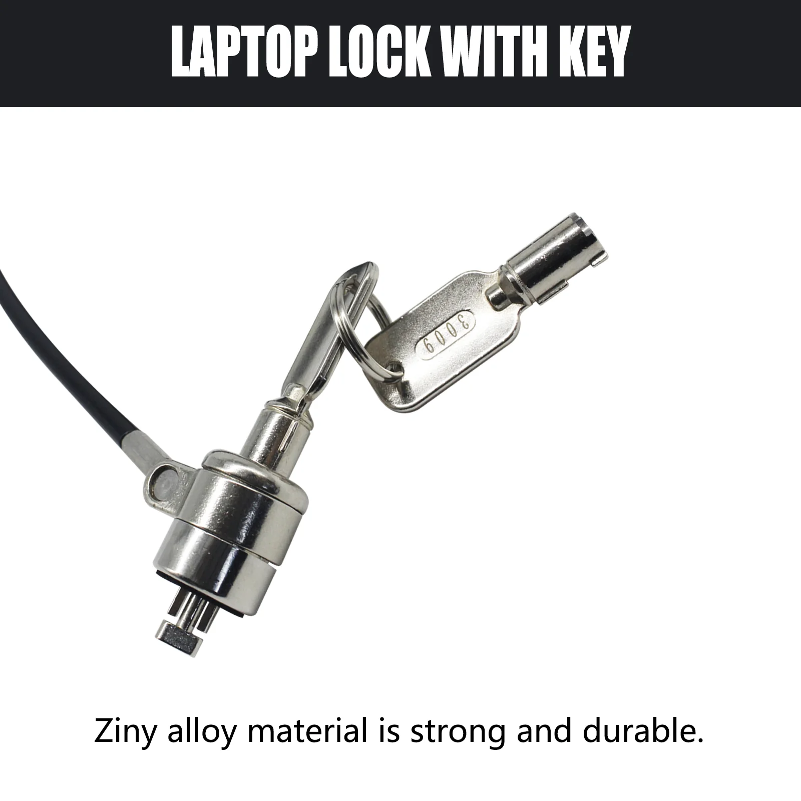 Hot Sale Zinc Alloy Computer Security Cable Lock With Keys Anti-theft ...