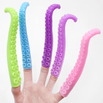 Rubber Finger Tentacle Squid Octopus Puppets Customize Novelty Super ...