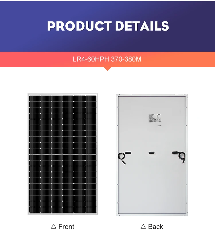 Longi Solar 166mm Cell Solar Panel 360w 365w 370w 375w 380w 450w 455w Stock Solar Panel Grade A ...