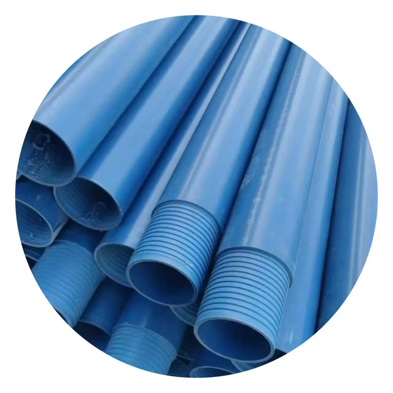 Perforated PVC Pipe Blue Underground Tubes for Seeped Liquid Collect ...
