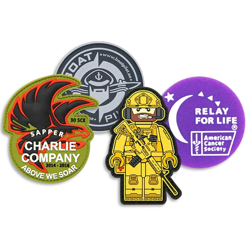 Custom Embroidered Logo Brand Sticker - Gold Anime Patches