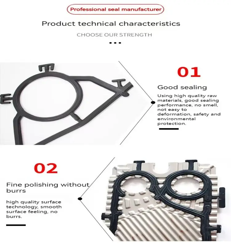 Plate Heat Exchanger Gasket For Water Cooled Heat Exchanger - Buy High ...