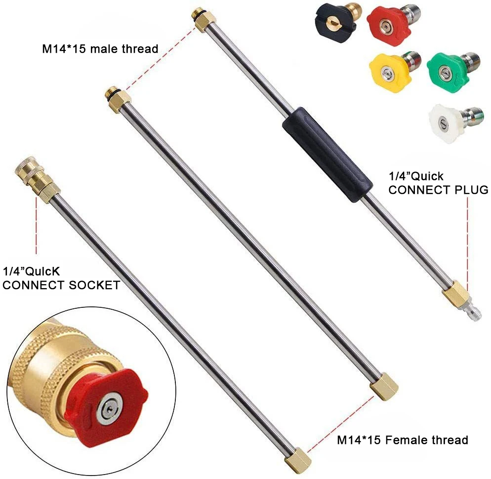 Lingzhen High Pressure Power Car Water Flushing Rod Nozzle 30 Degree ...