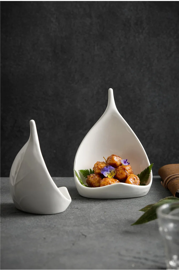 Fine High-End Plates Home and Kitchen Dishes Creative White Dinner ...