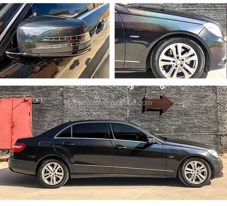 Rainbow Iridescence Car Vinyl Wrap Holographic Laser Grey Auto Wrapping ...