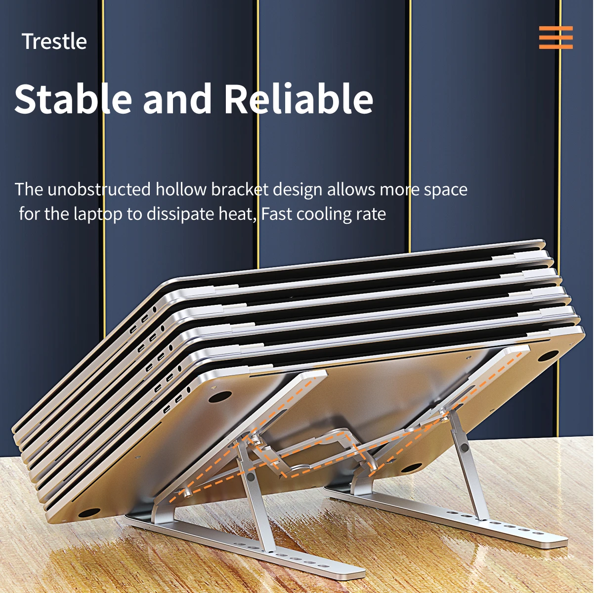 Cooler Laptop Desk Stand Adjustable Laptop Extension Stand Foldable ...