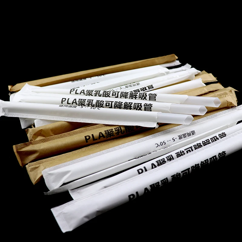 Disposable Pla Straw Pla Polylactic Acid Degradable Straw Environment ...