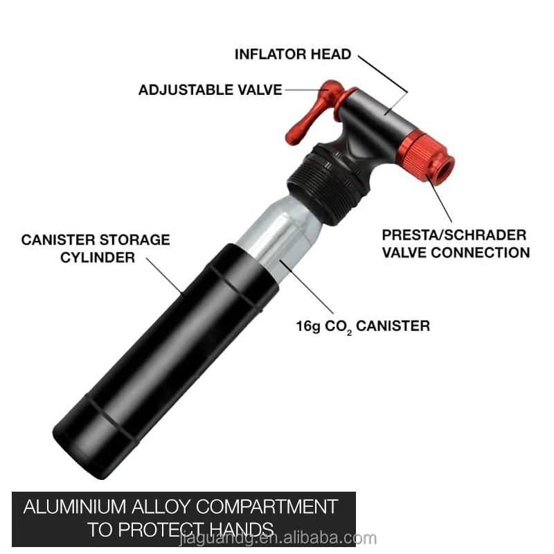 High Quality Mini Model Portable Co2 Inflator Threaded For Presta Valve ...