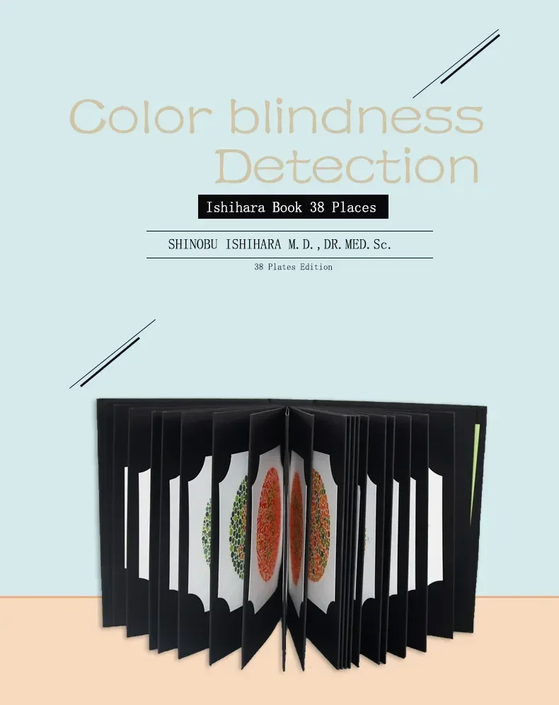 2024 New Ophthalmic Optical Optometry Ishihara Book 38 Plates Color ...