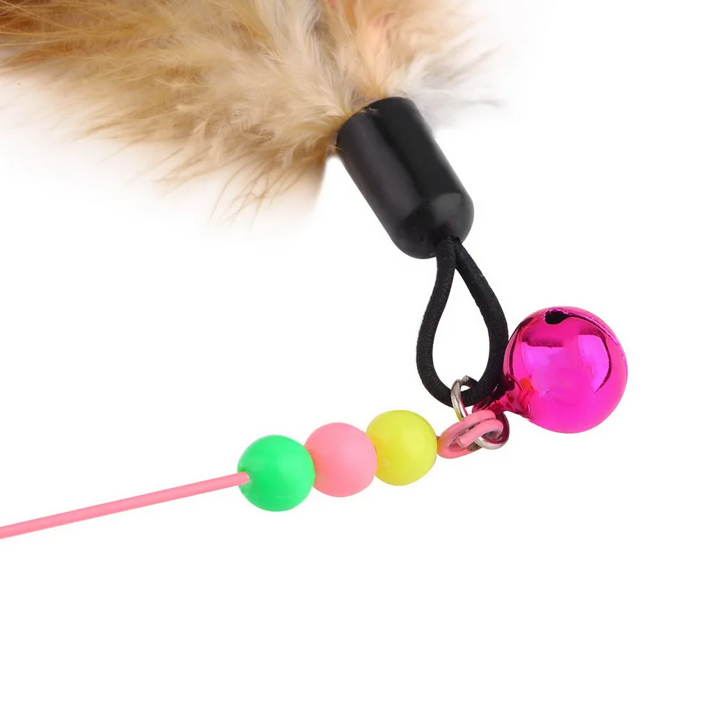 Interactive Cat Toy Funny Feather Bird With Bell Simulation Bird Pet ...