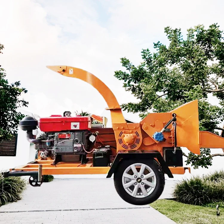 Forestry Machine Mobile Branch Shredder Green Branch Palm Crusher Trees ...