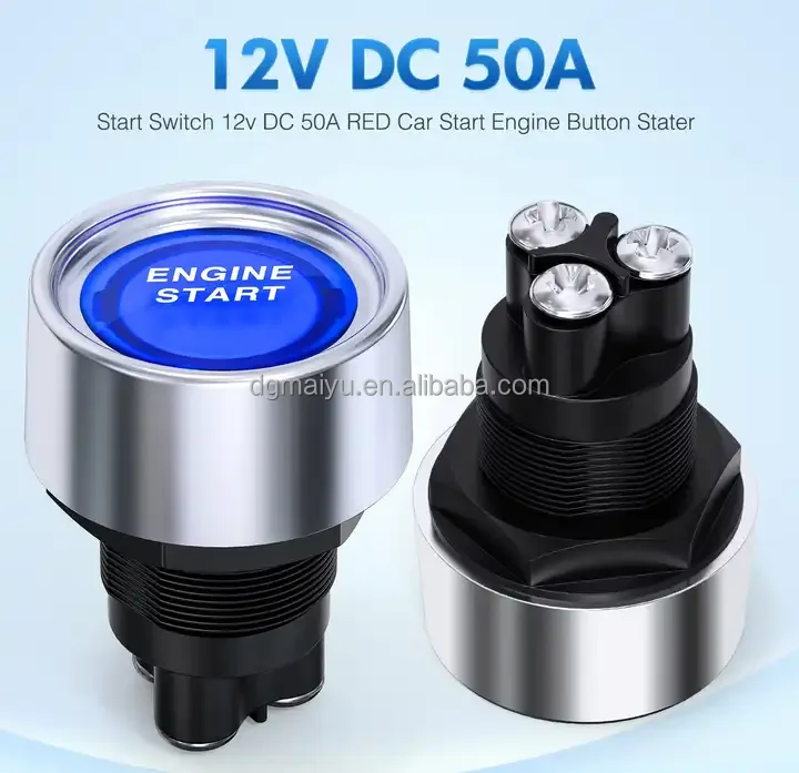 ATV Switch Panel Start Button 12V DC 50A SPST on OFF Momentary Switch ...