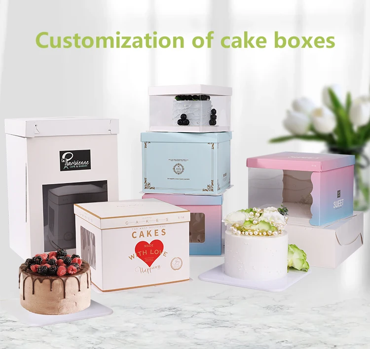 High-quality Custom square Packaging Cake Boxes Cardboard Paper ...