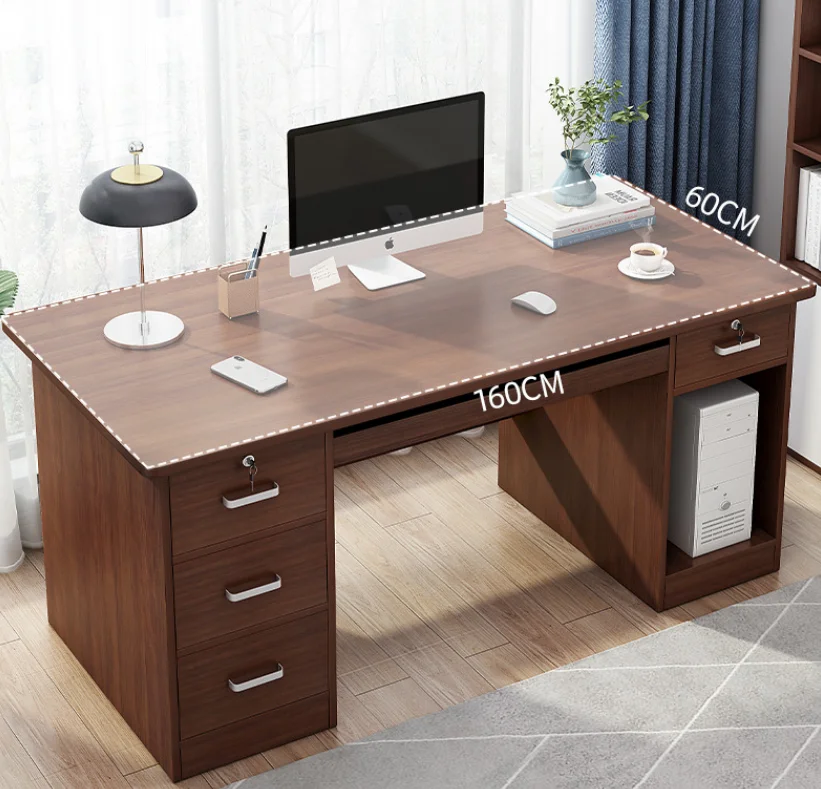 Simple Modern Home Office Desk and Chair Combination Staff Single ...