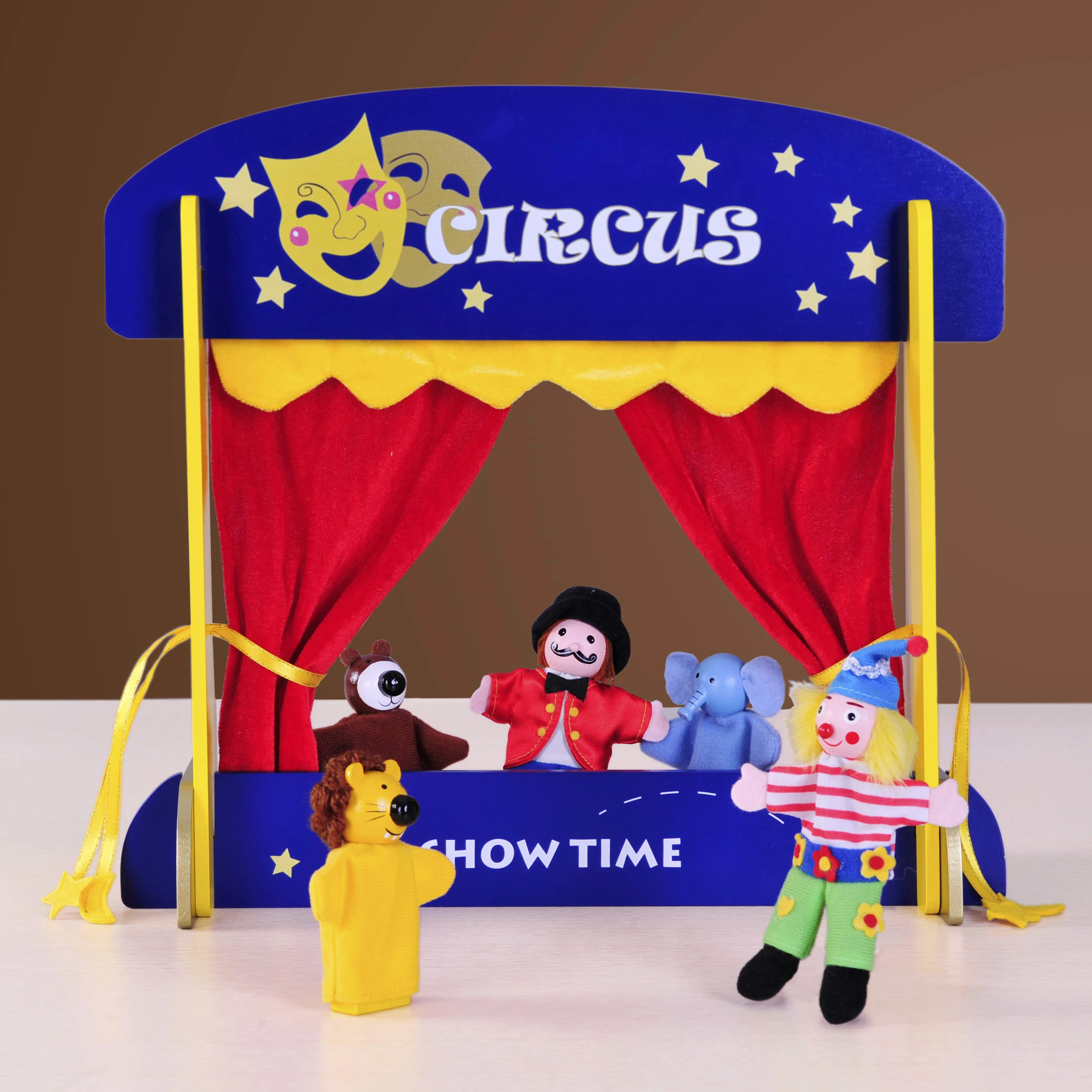 Realistic Hand Puppets & Portable Puppet Theatre for Kids