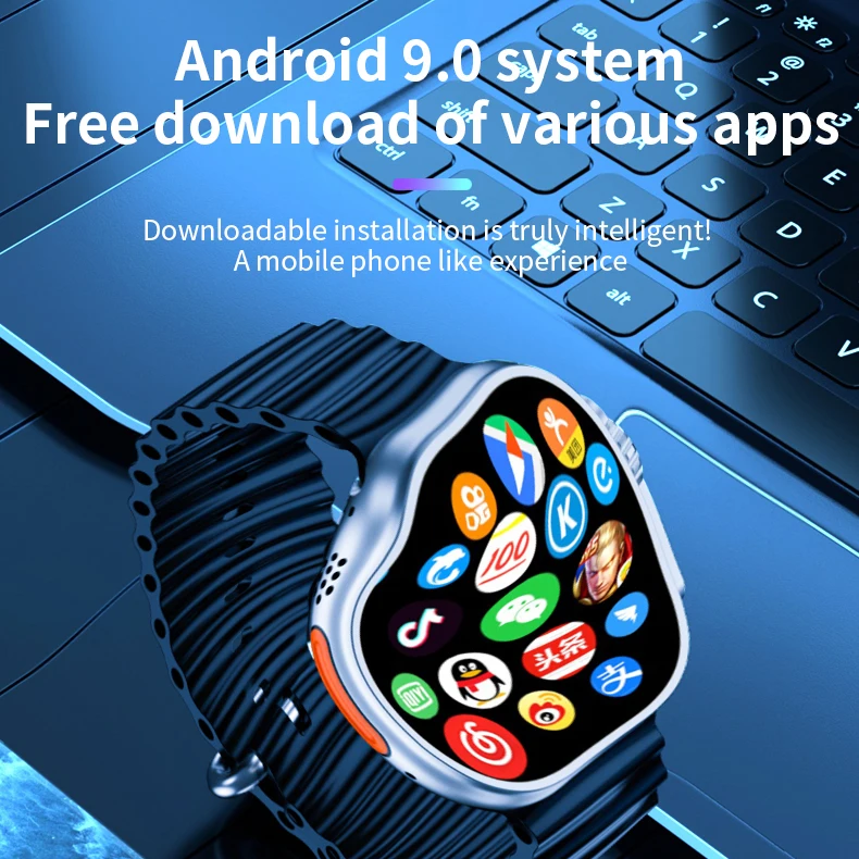 C90 Ultra Smart Watch With Wifi And Sim Card 4g Cellular Smartwatch S8 ...