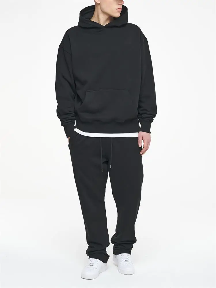 Boskims Tech Fleece Oversized Sport Tracksuit Men Plain Vintage Jogging ...