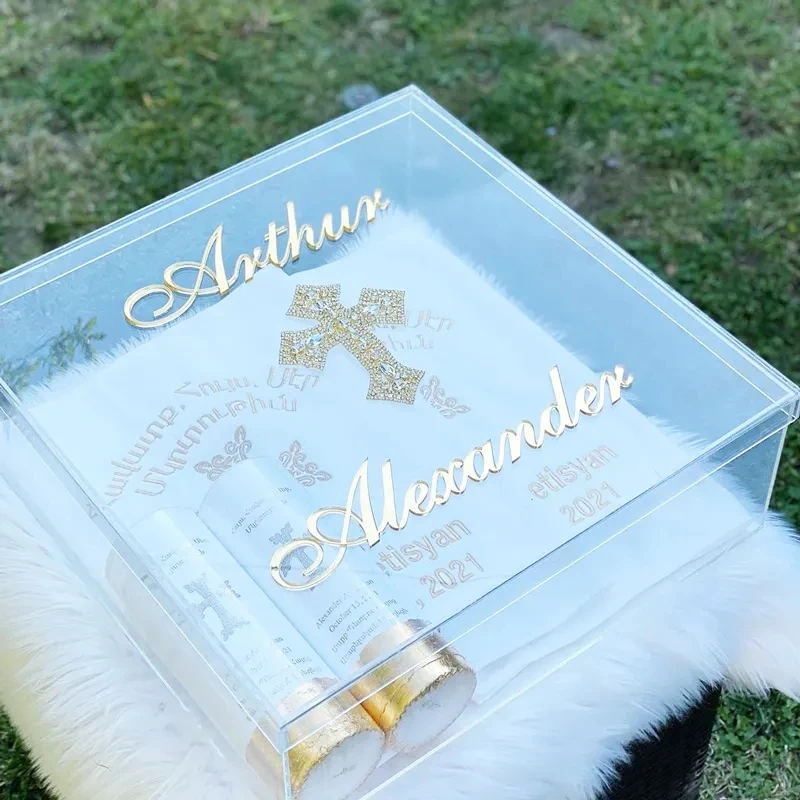 Personalised Large Clear Acrylic Keepsake Box - Perspex Gift Box