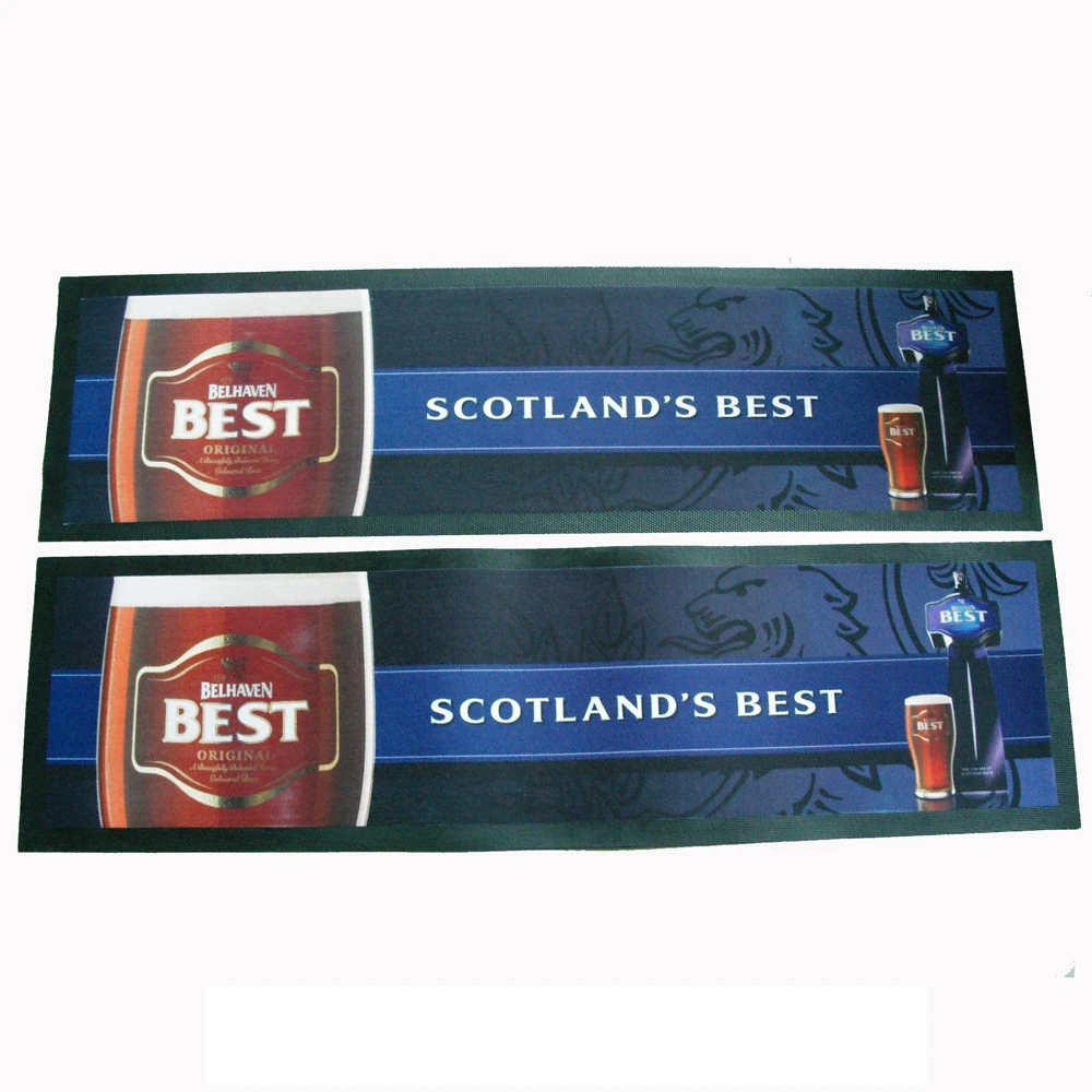 Personalized Pub Felt Bar Mats Full Color Printing Branded Rubber Bar ...