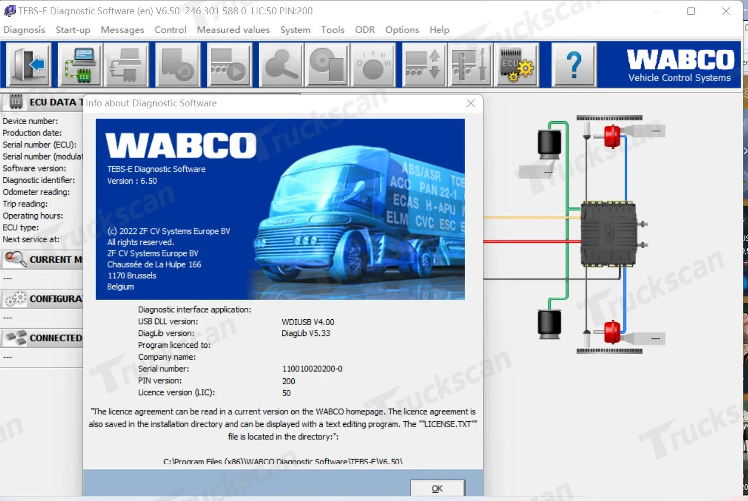 WABCO DIAGNOSTIC KIT (WDI) - Truck Scanner Tool for Wabco