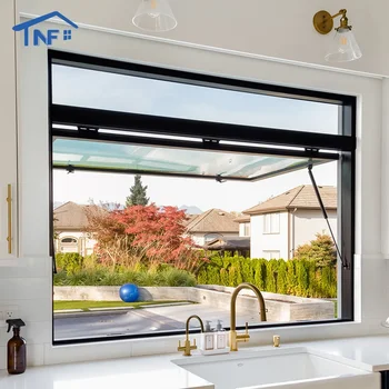 Thermal Break Aluminium Gas Strut Pass Through Windows Top Hung ...