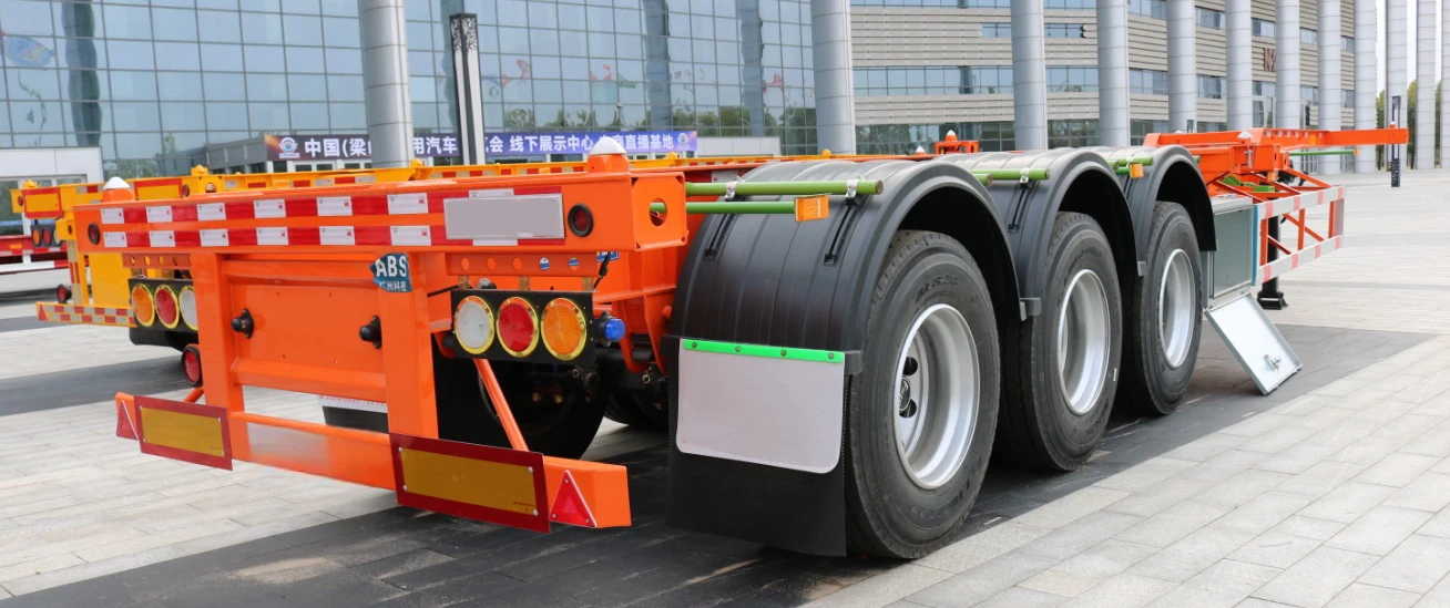 Heavy Low Bed Deck Flatbed Container Gooseneck Transport Semi Trailer ...