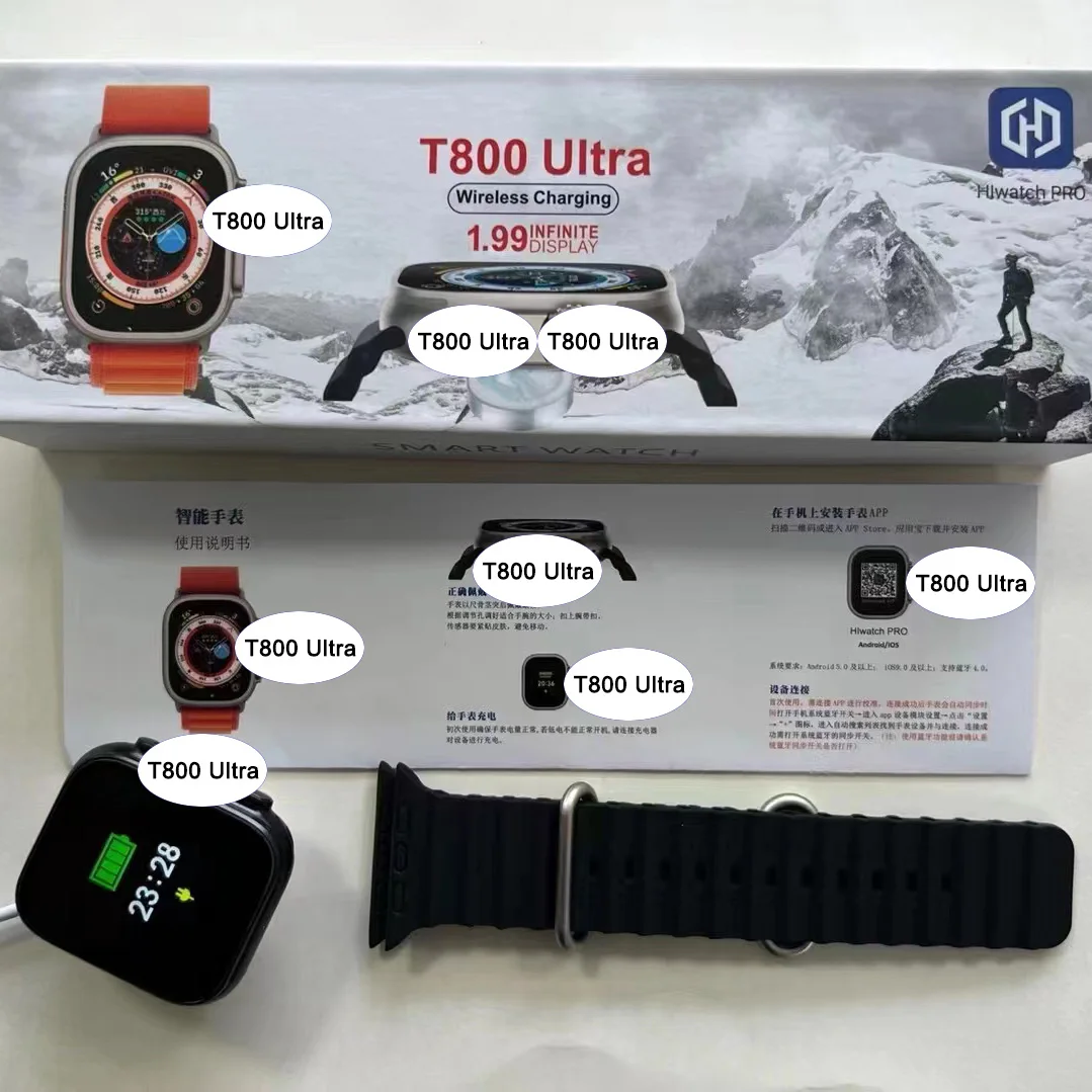 Cheap Factory Price Watch 8 Ultra Smartwatch T800ultra Wireless ...